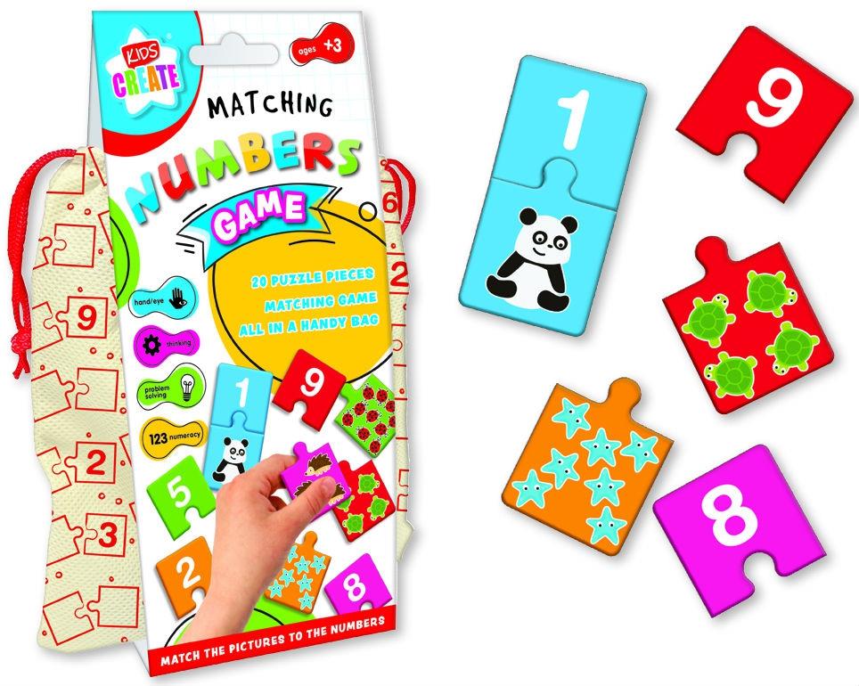 Children's Fun and Educational Matching Numbers Game in Handy Bag ...