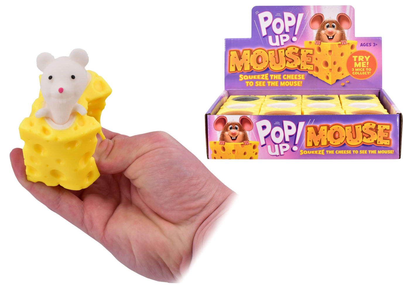 Children's Mouse in Cheese Pop Up Squishy Toy - 3 to Collect – Curious ...