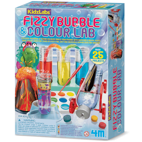 4M KidzLabs Fizzy Bubble and Colour Lab Experiment Kit for Ages 5 & Up ...