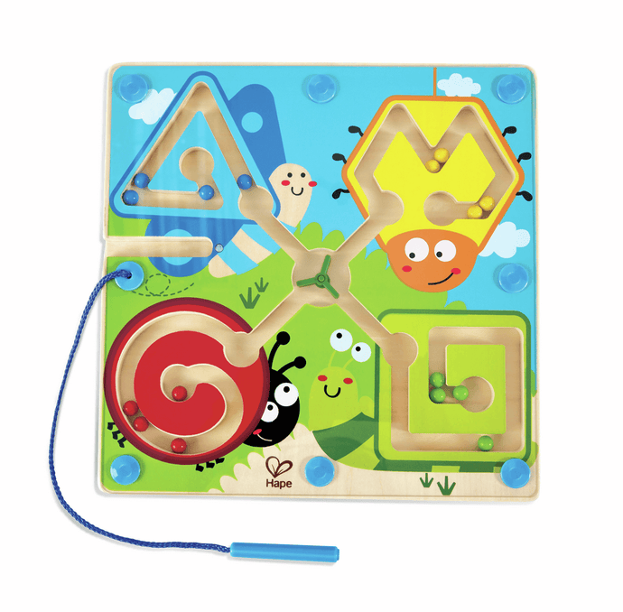 Hape Best Bugs Wooden Magnetic Maze Toy for Children Ages 2 and Up ...
