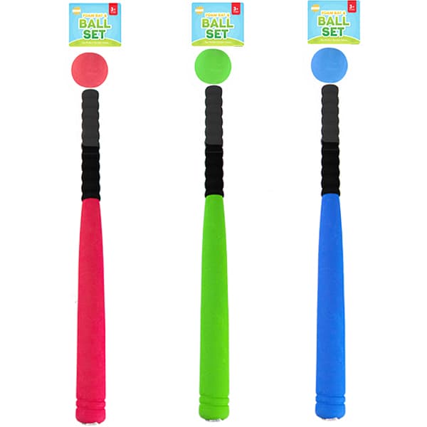 Children's Foam Rounders Bat & Ball Set in Assorted Colours for Age 3 ...