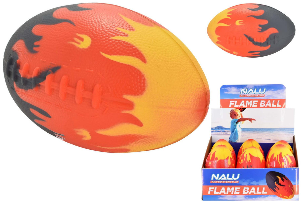 Children's Flame Design 8" Soft Rugby Ball Sports Toy – Curious Minds